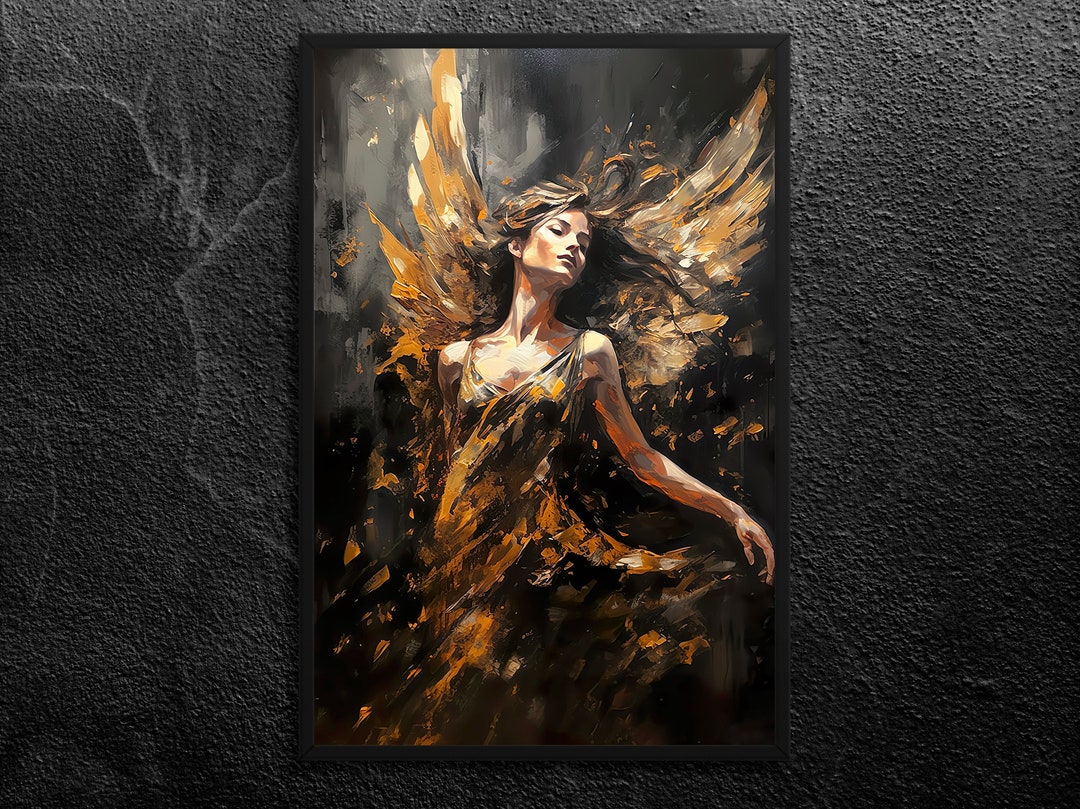 Goddess Nyx Portrait: Winged Goddess Emotive Powerful Oil - Etsy