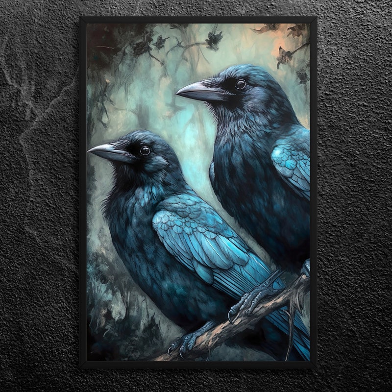 Raven Painting - Etsy