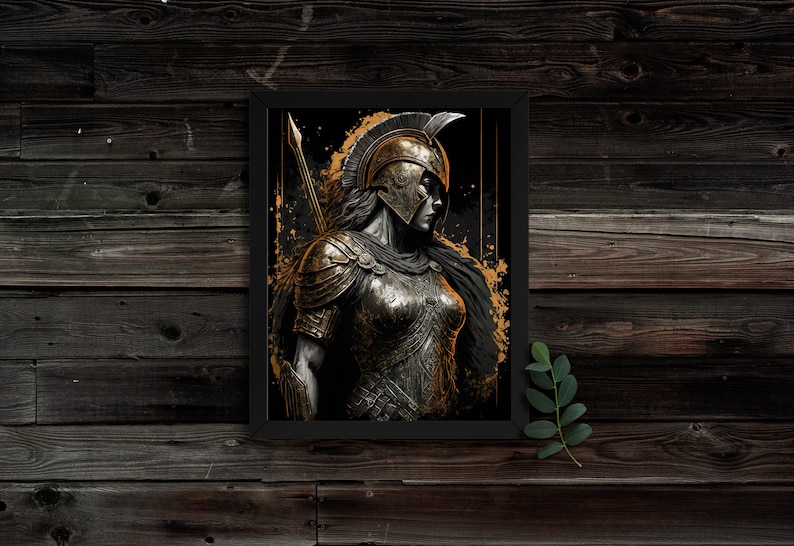 Athena Portrait Greek Goddess of Wisdom Courage Skill and - Etsy