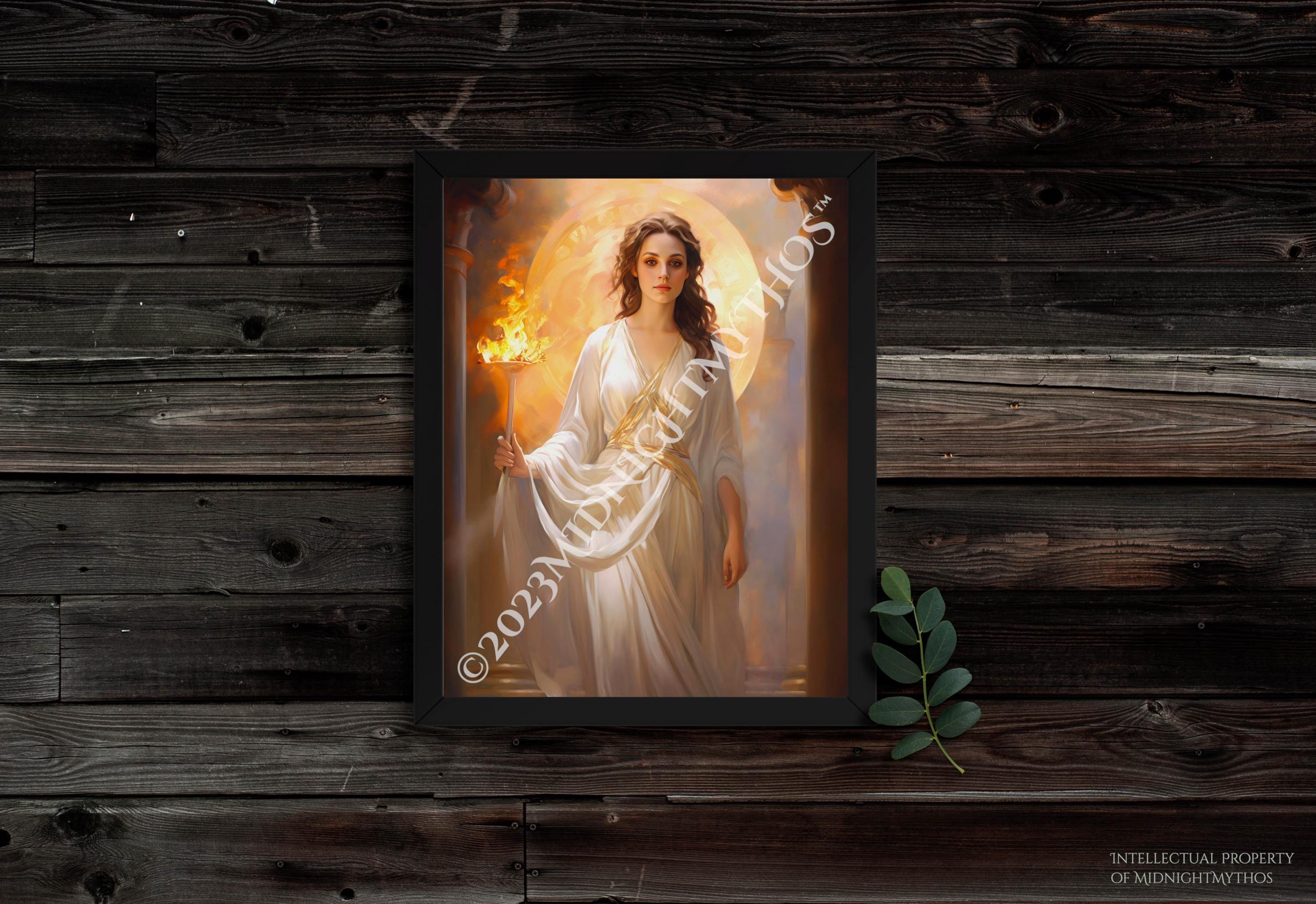 Hestia Art Print: Greek Olympian Goddess of Home, Wall Art (unframed ...