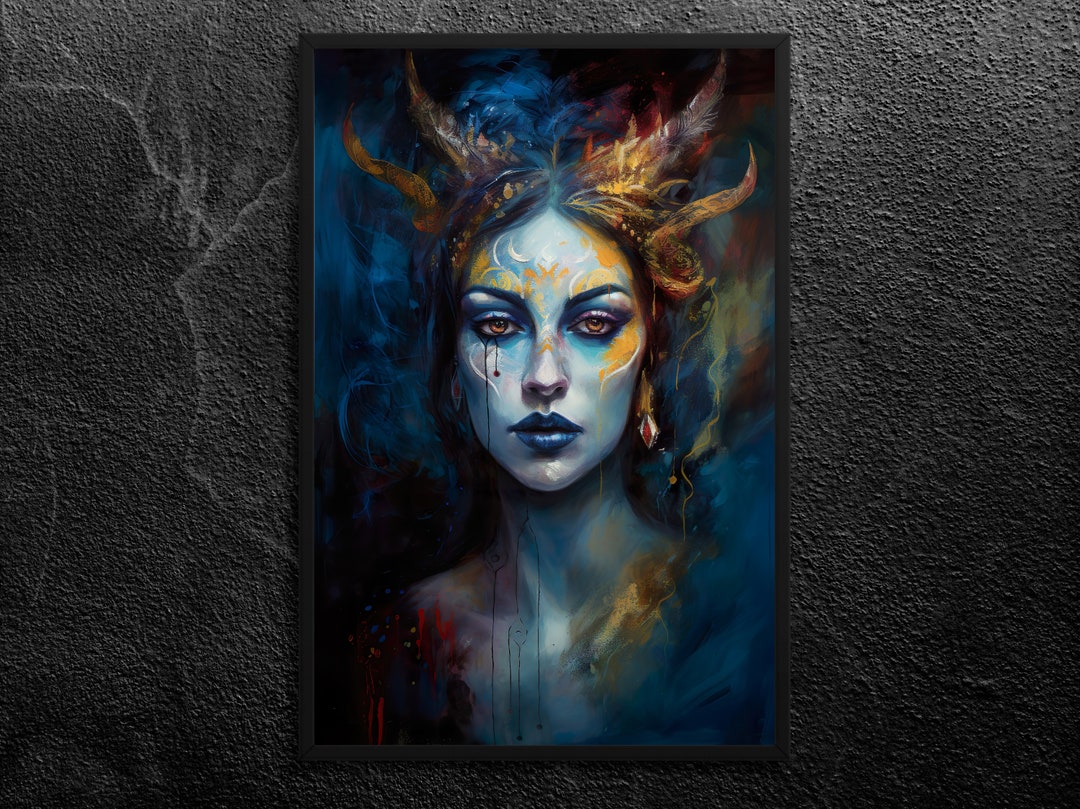 Lilith Portrait: Lustful First Woman Independent, Rebellious, Horns ...
