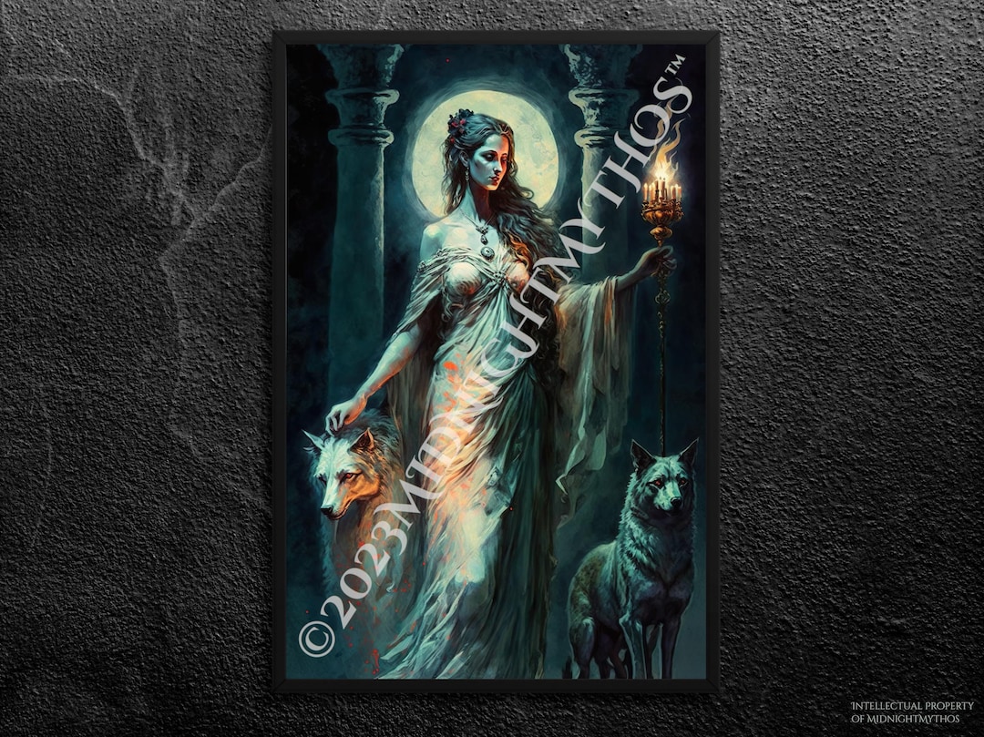 Hecate - Gothic Full Moon, Wild Dogs, Torch - Guide in the Afterlife ...