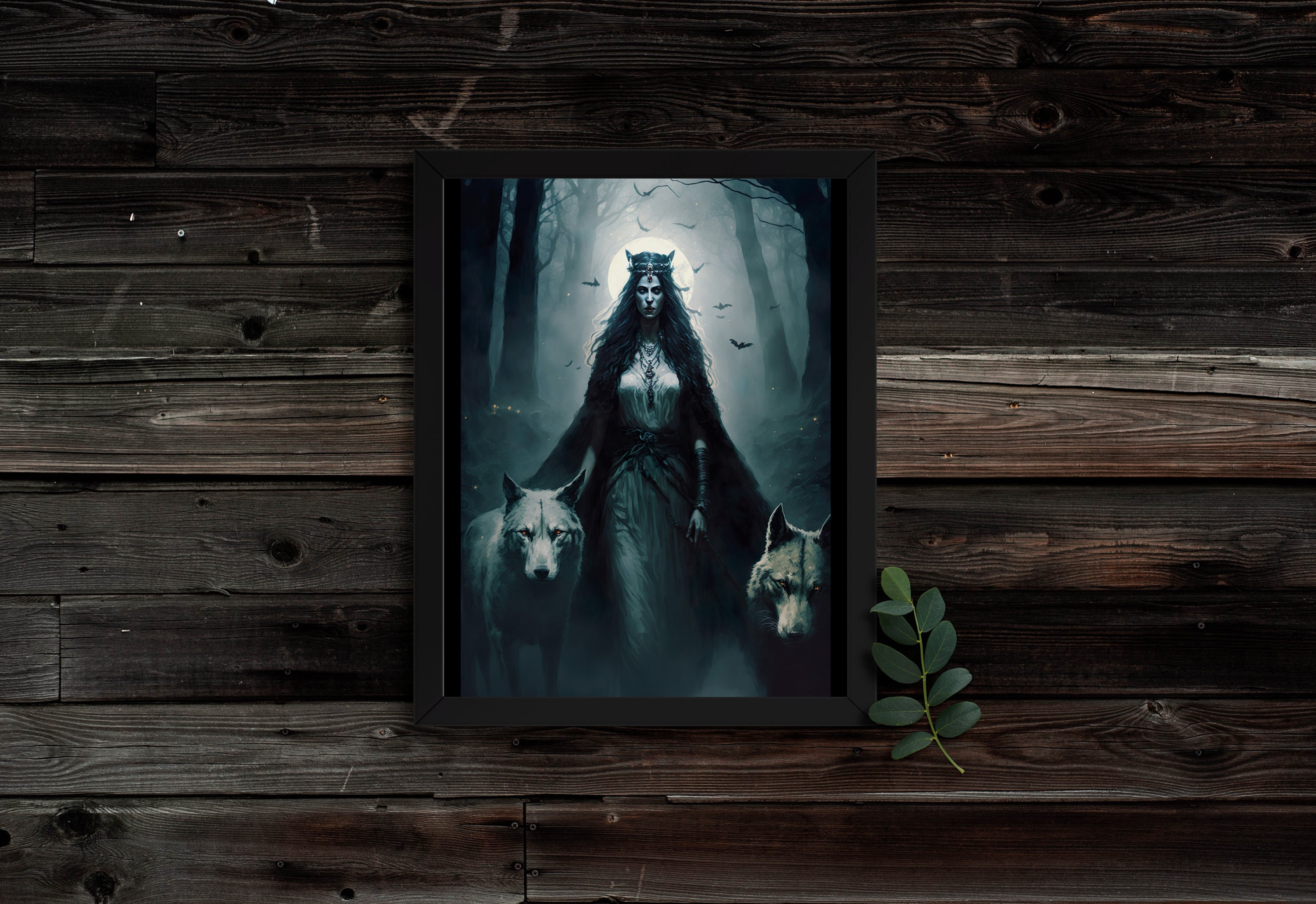 Hecate Portrait Goddess of the Underworld in Moonlit Forest - Etsy