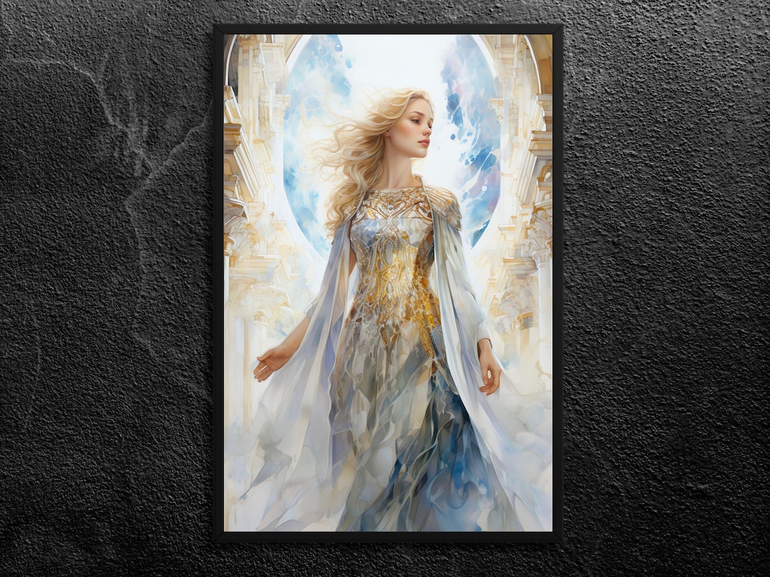 Freya (freyja) Art Print: Norse Goddess of Ethereal Beauty, Wall Art ...