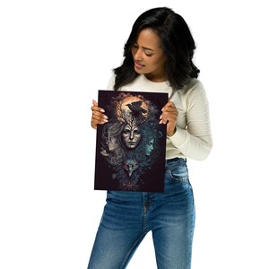 Hecate Triple Goddess Portrait: Three Faces, Earth Sky Underworld, Crow ...