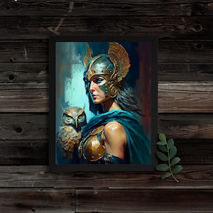 Goddess Athena Portrait: War Strategy Calm, Royal and Regal Watercolor ...