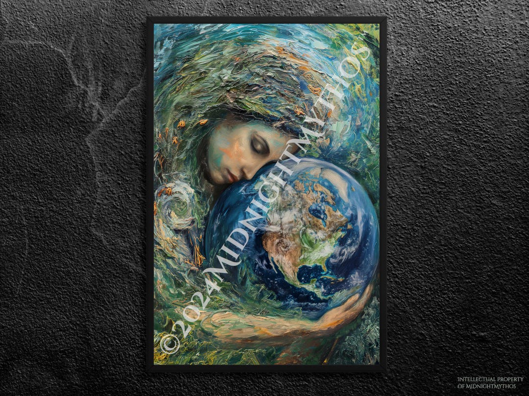 Gaia (gaea) Art Print: Greek Goddess, Primordial Earth Mother ...