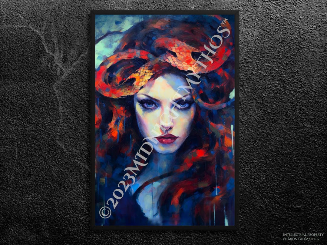 Lilith Portrait: Goddess of Night Independent, Rebellious Cold Blue ...