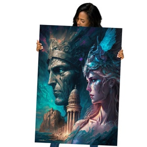 Athena and Poseidon Portrait: Contest for Athens Dramatic - Etsy