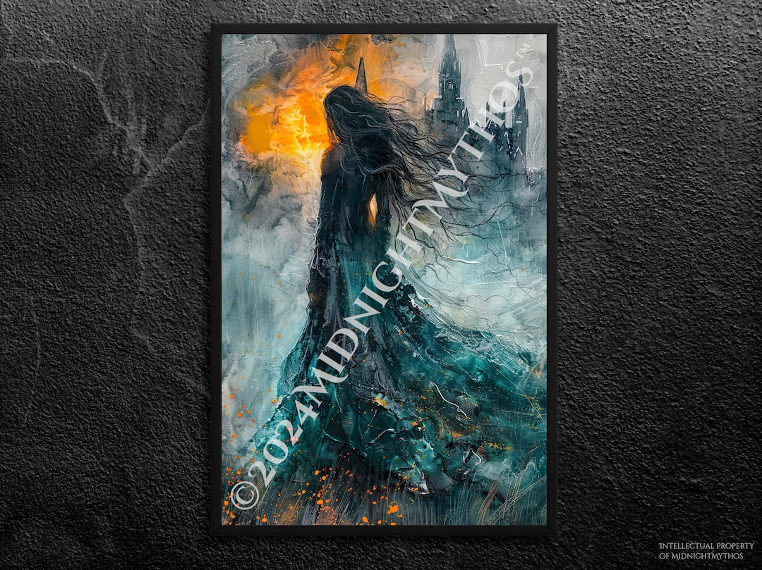 Morgan Le Fay Art Print: Arthurian Legend, Morgana Sorceress Summoning ...