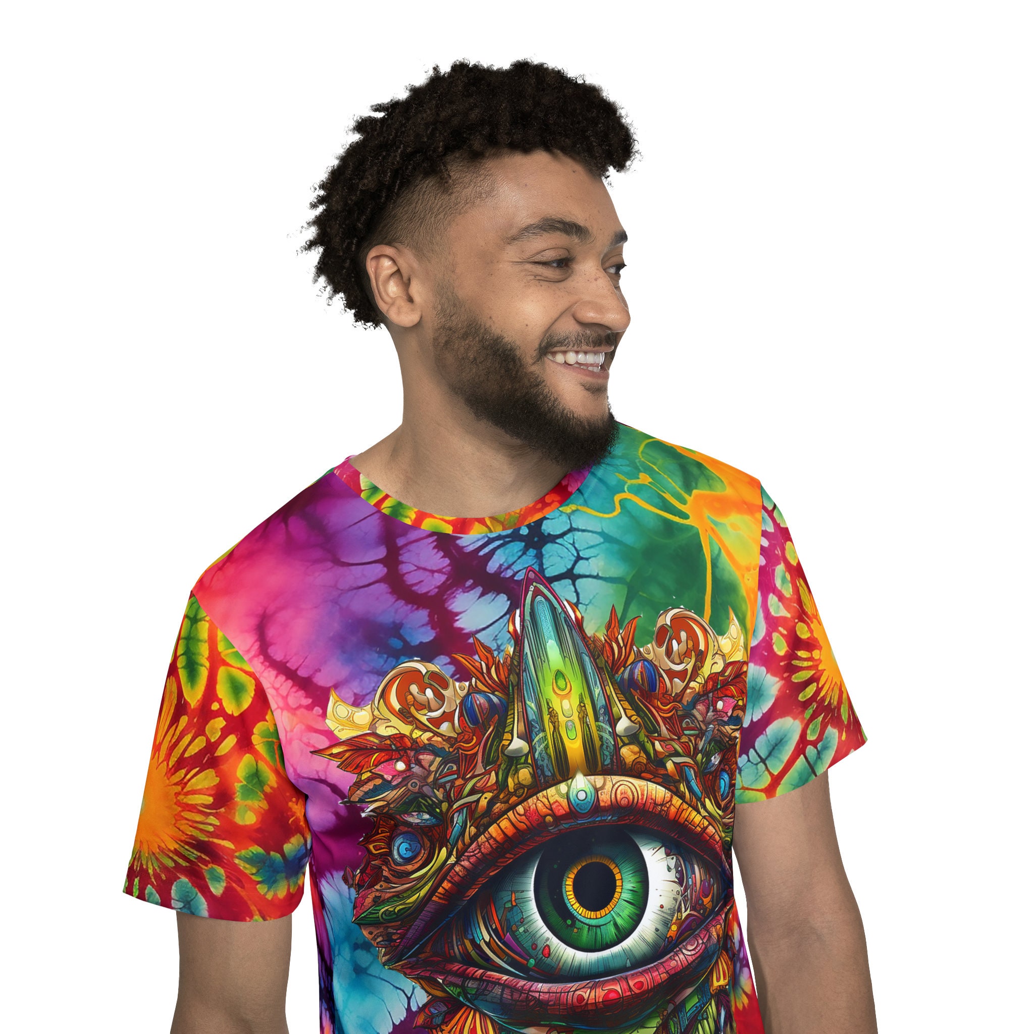 Tie Dyed Men's all Seeing Eye Graphic T-shirt - Etsy