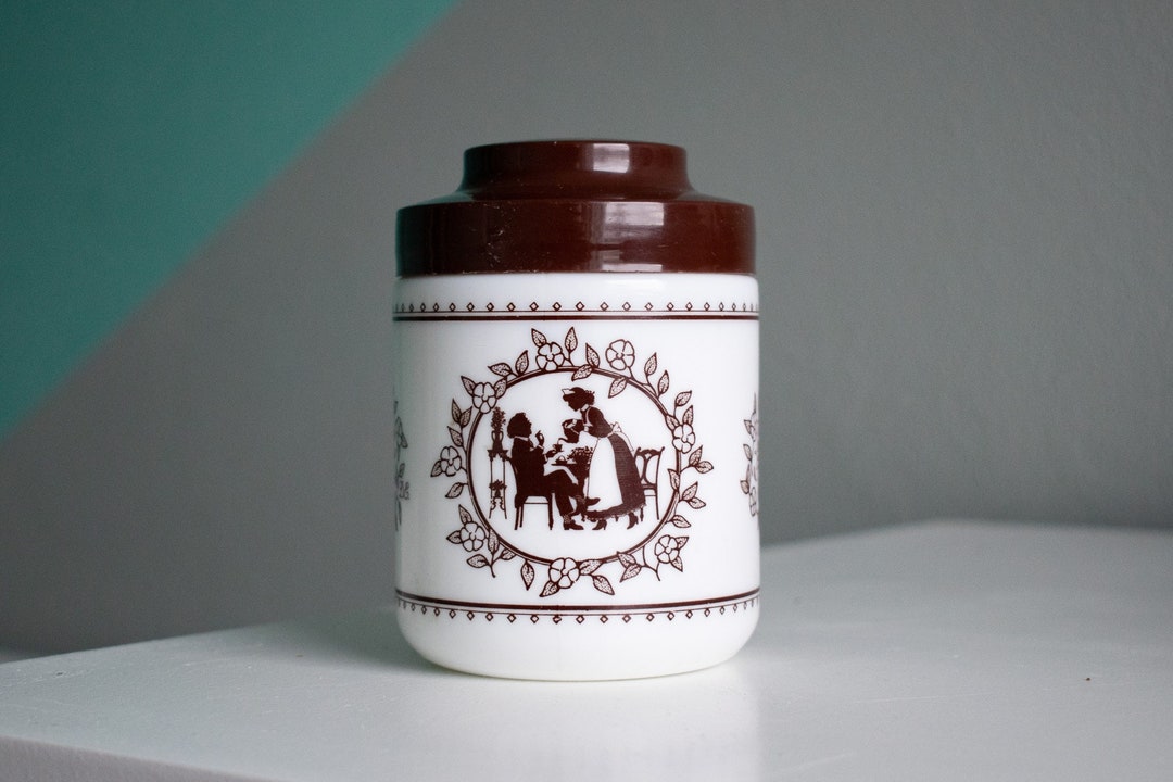 Coffee Can by Douwe Egberts Koffie White Pot Made of Opaline With Lid ...