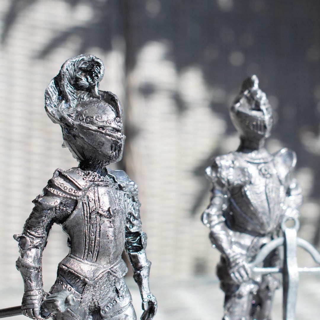 Zinc Knight Statue Vintage Gas Lighter - Etsy