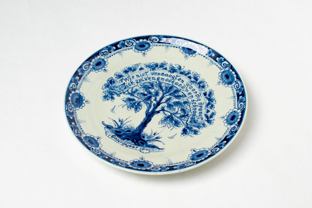 Delft Porcelain Wall Plate: Dutch WW2 Commemorative, 1940 - Etsy