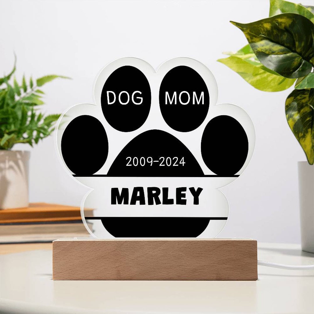 Personalized Acrylic Paw Print - Etsy