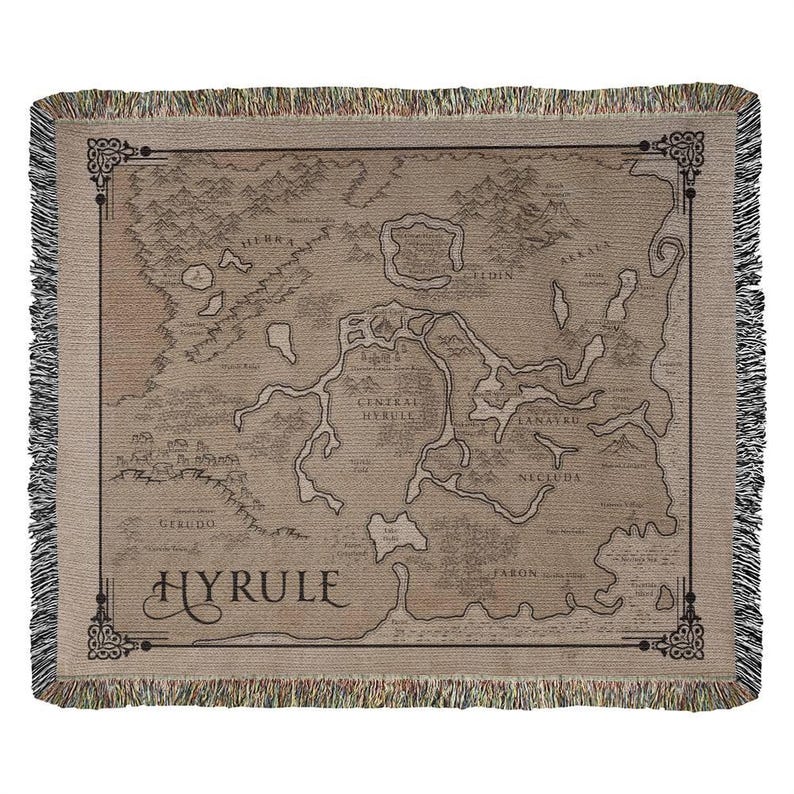 Hyrule Map, Breath of the Wild, Heirloom Woven Throw Blanket - Etsy