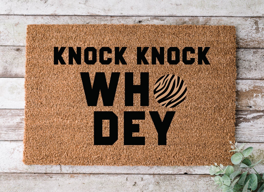 Cincinnati Bengals Doormat | Knock, Knock Who Dey Welcome Mat | NFL ...