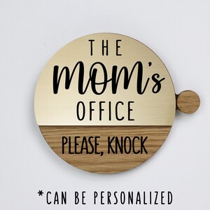 Door Name Sign, Wooden Home Office Sign, Custom Mom's Office Sign ...