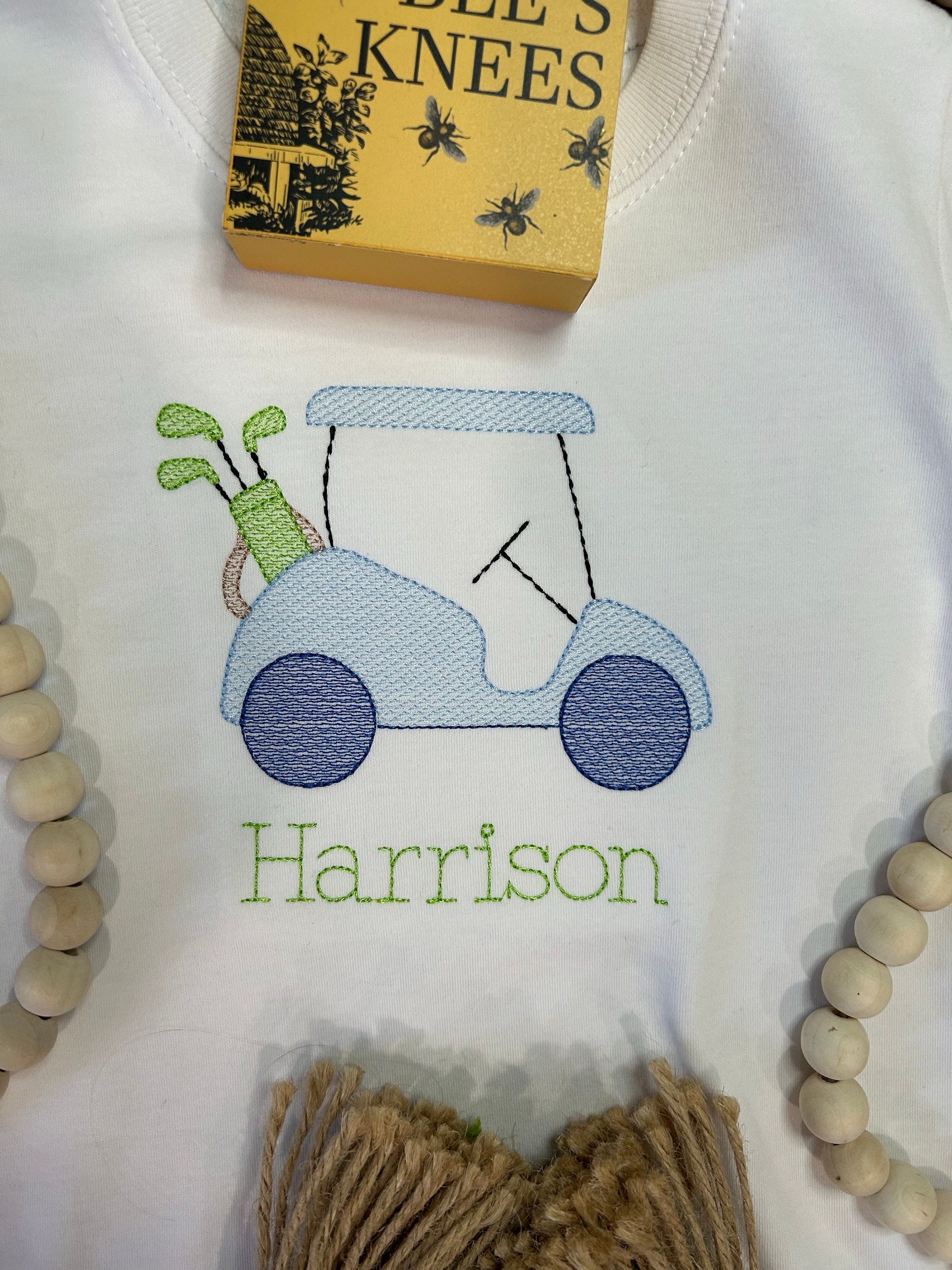 Personalized Golf Cart Embroidery Design T-shirt or Onsie of Your ...