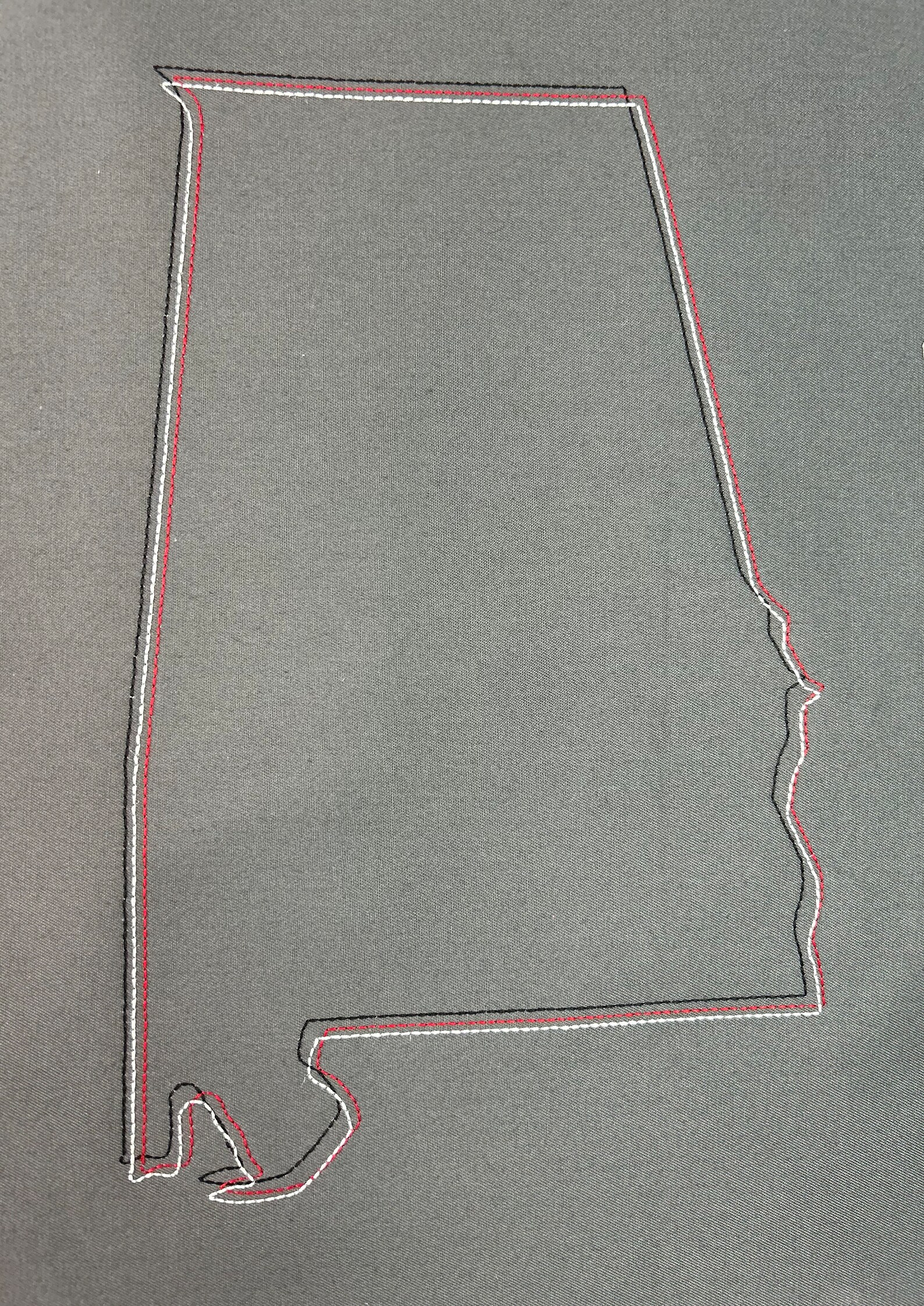Alabama Bean Stitch Embroidery Design, 3 Sizes, USA State Outline ...