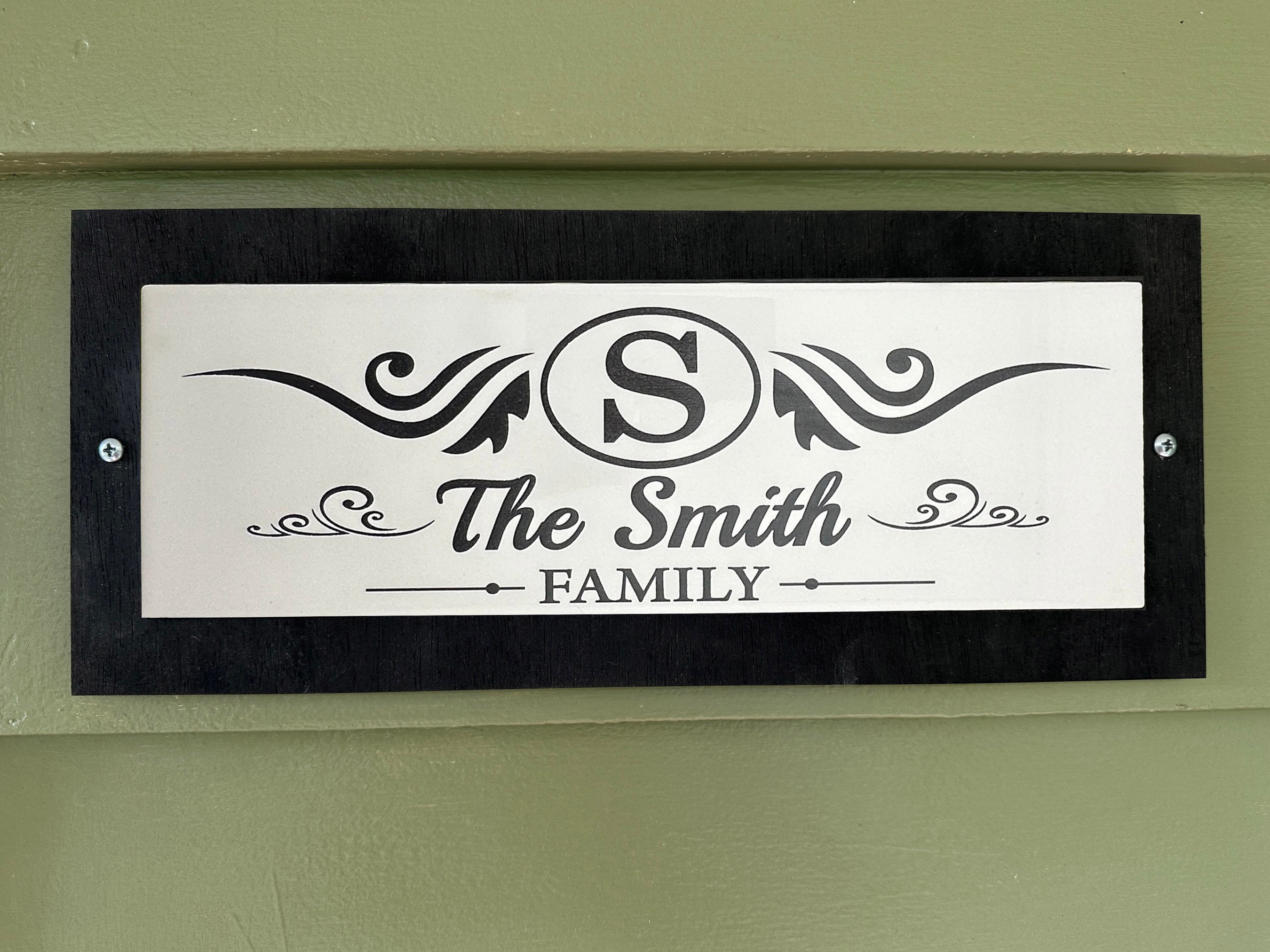 Ceramic Tile Personalized Sign Monogram Sign Family Name - Etsy