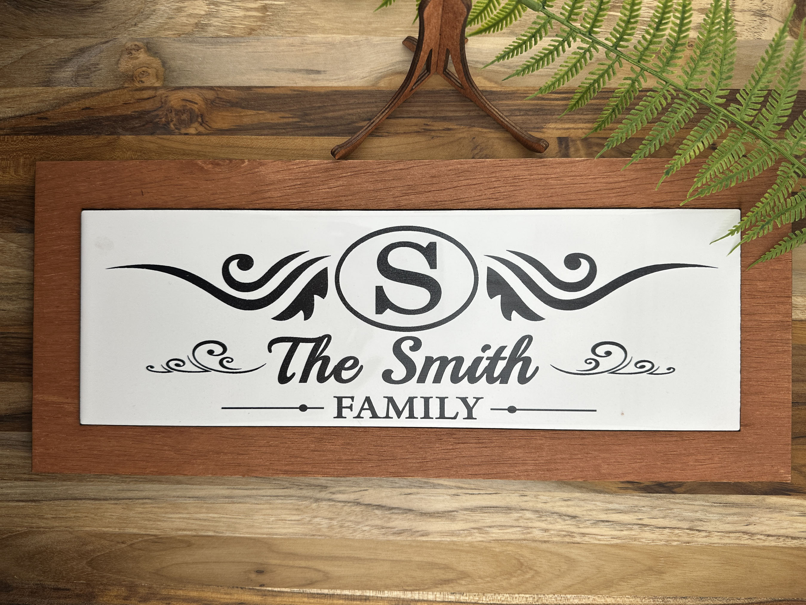 Ceramic Tile Personalized Sign Monogram Sign Family Name - Etsy