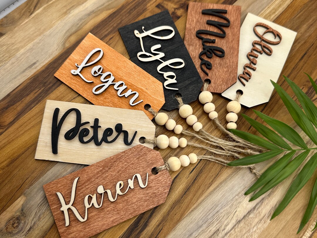 Personalized Tags - Gift Tags With Names - Wood Tags - Custom Wood Gift ...