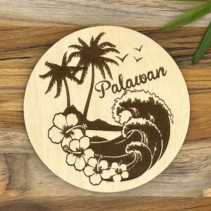 4 Pc Set Philippine Islands Wood Coasters, Housewarming Gift, Wood ...