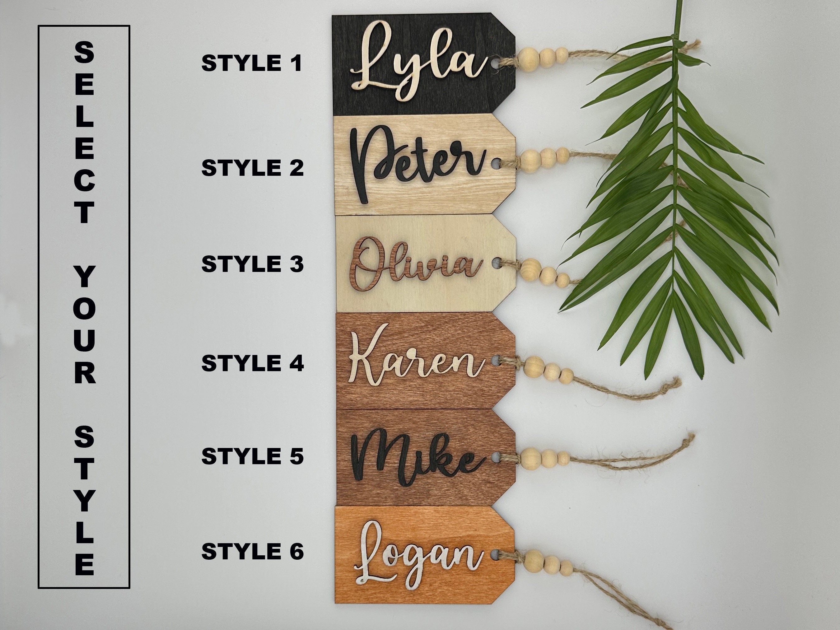 Personalized Tags Gift Tags With Names Wood Tags Custom Wood Gift ...