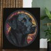 Black Labrador Stained Glass Digital Print - Etsy