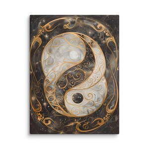 Ying and Yang Infinity Canvas Thin Print, Design Decor, Room Decoration ...