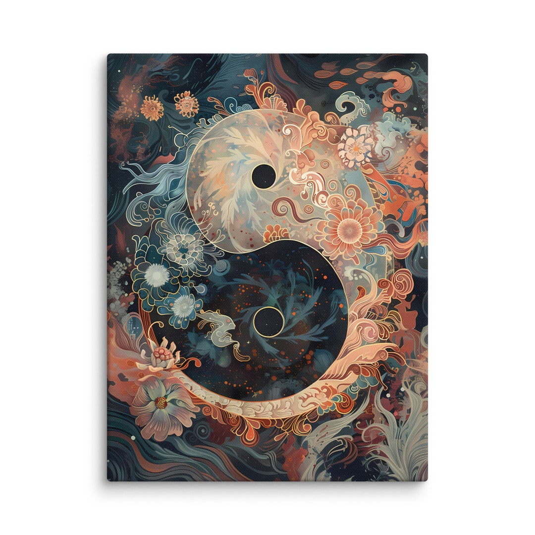 Ying and Yang - Flow - Canvas Thin Print, Design Decor, Room Decoration ...