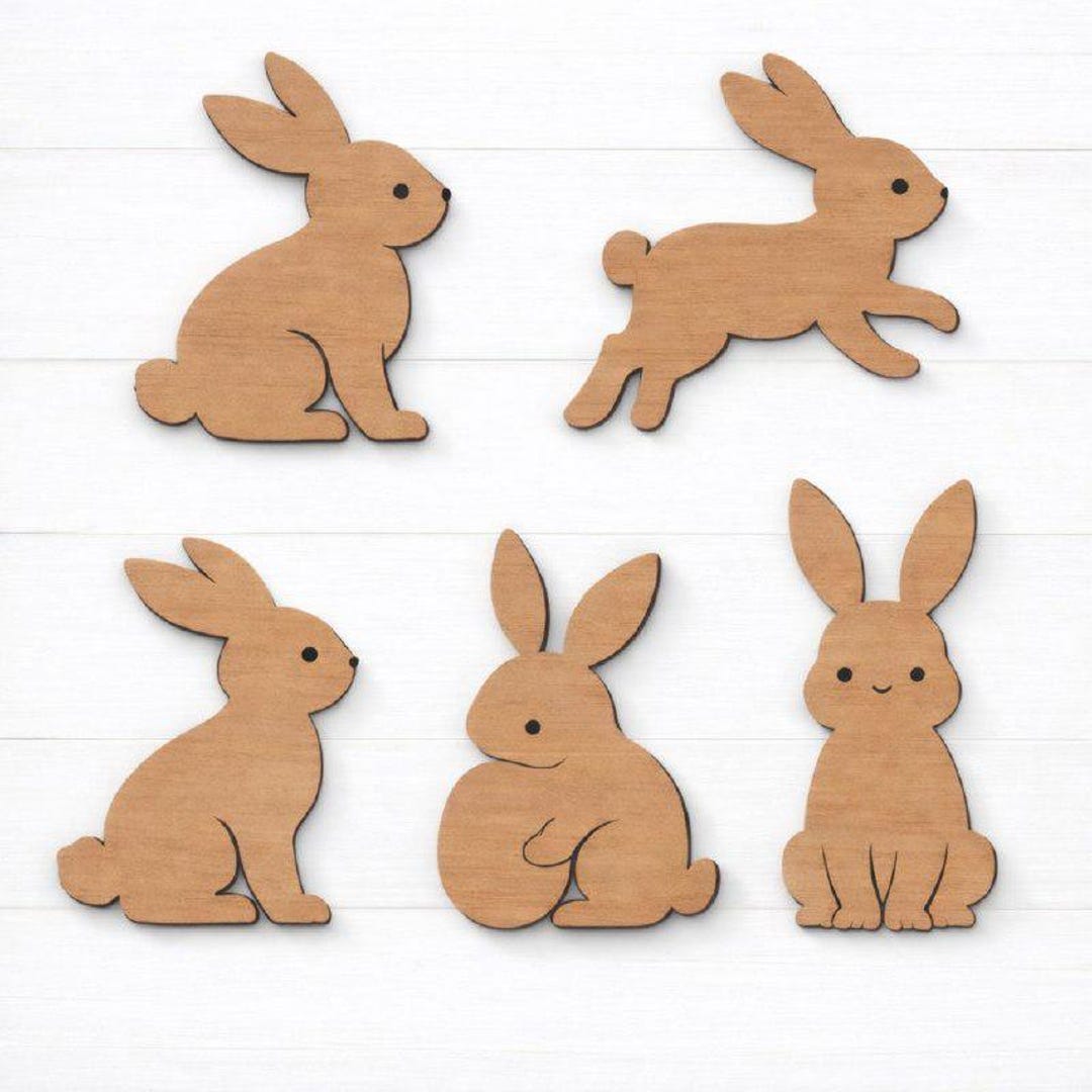 Easter Bunny SVG Bundle | Wooden Bunny Cut Files | Laser Cut Rabbit SVG ...
