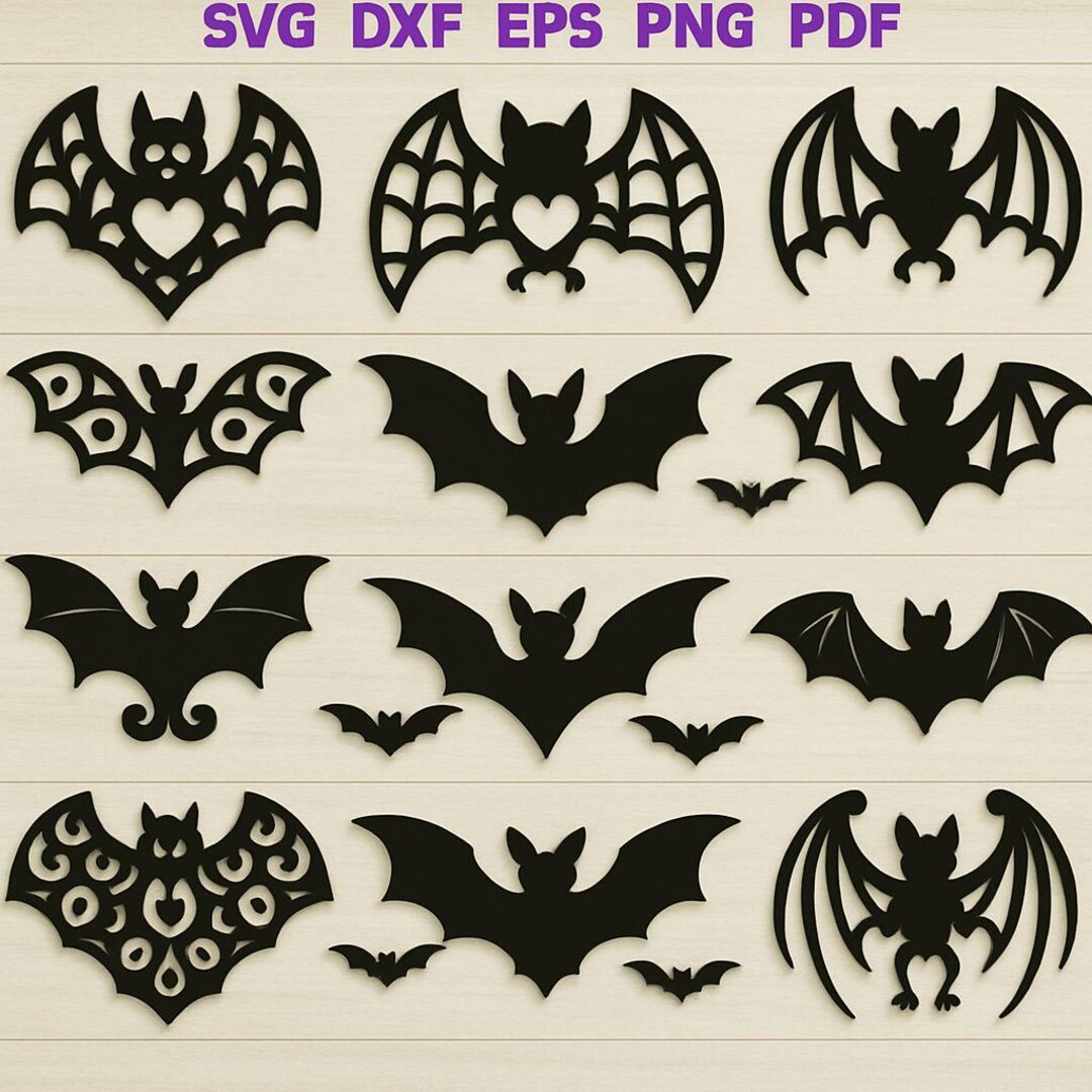 Halloween Bat SVG Bundle | Spooky Bat Cut File for Cricut | Bat ...