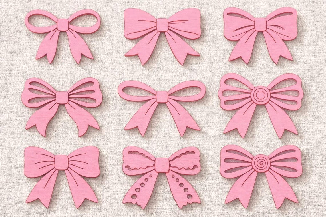 Bow SVG Bundle, 9 Cute Bow Designs SVG PNG, Coquette Bow Cut Files for ...