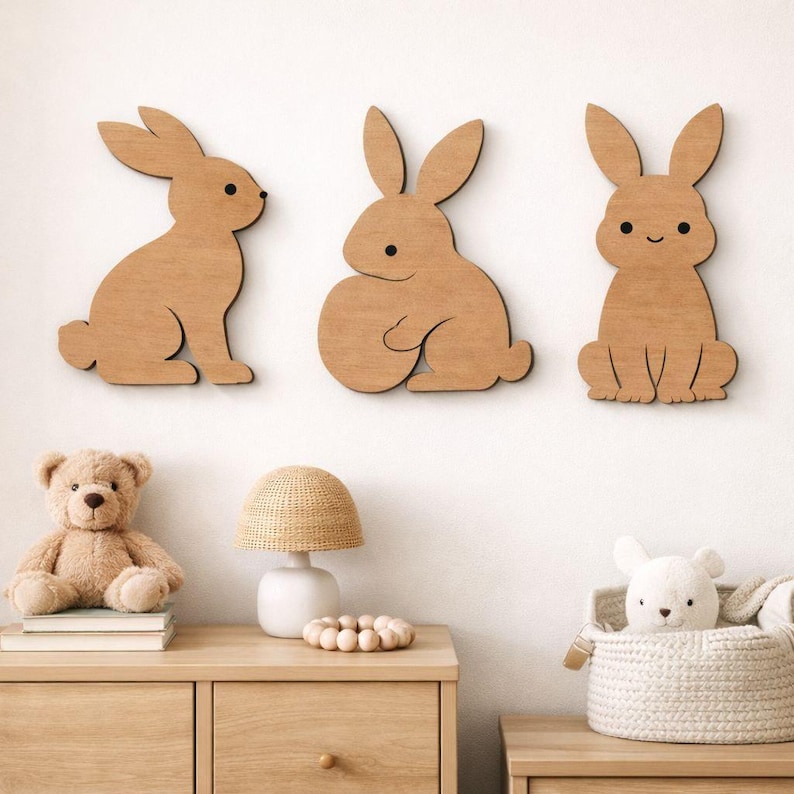 Easter Bunny SVG Bundle | Wooden Bunny Cut Files | Laser Cut Rabbit SVG ...