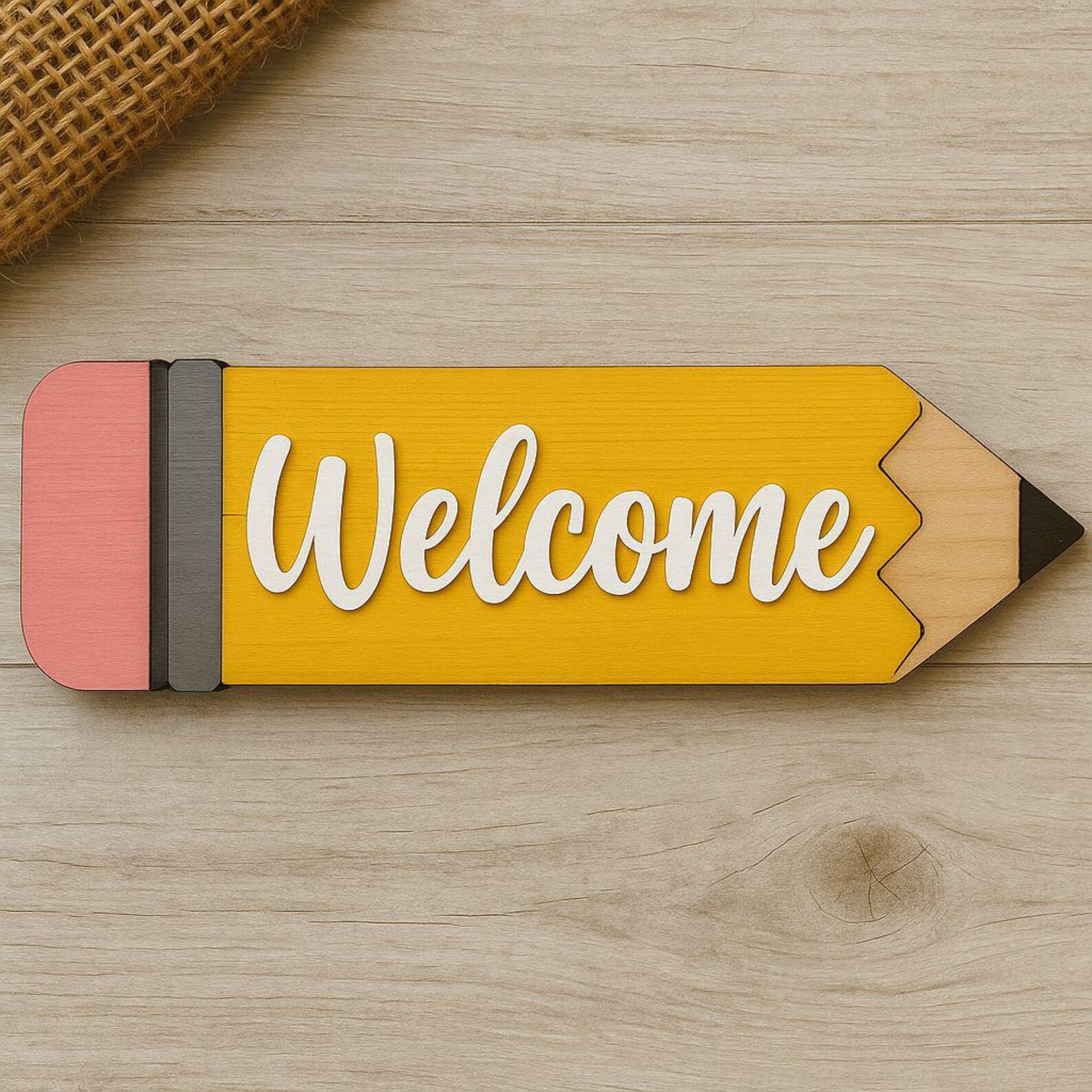 Teacher Pencil Sign Svg Bundle for Laser Cutting | Custom Classroom ...