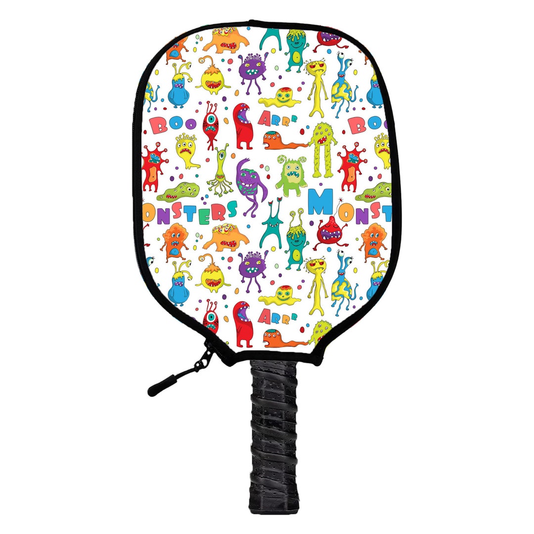 Monster Party Pickleball Paddle Cover - Handmade Pickleball Paddle ...