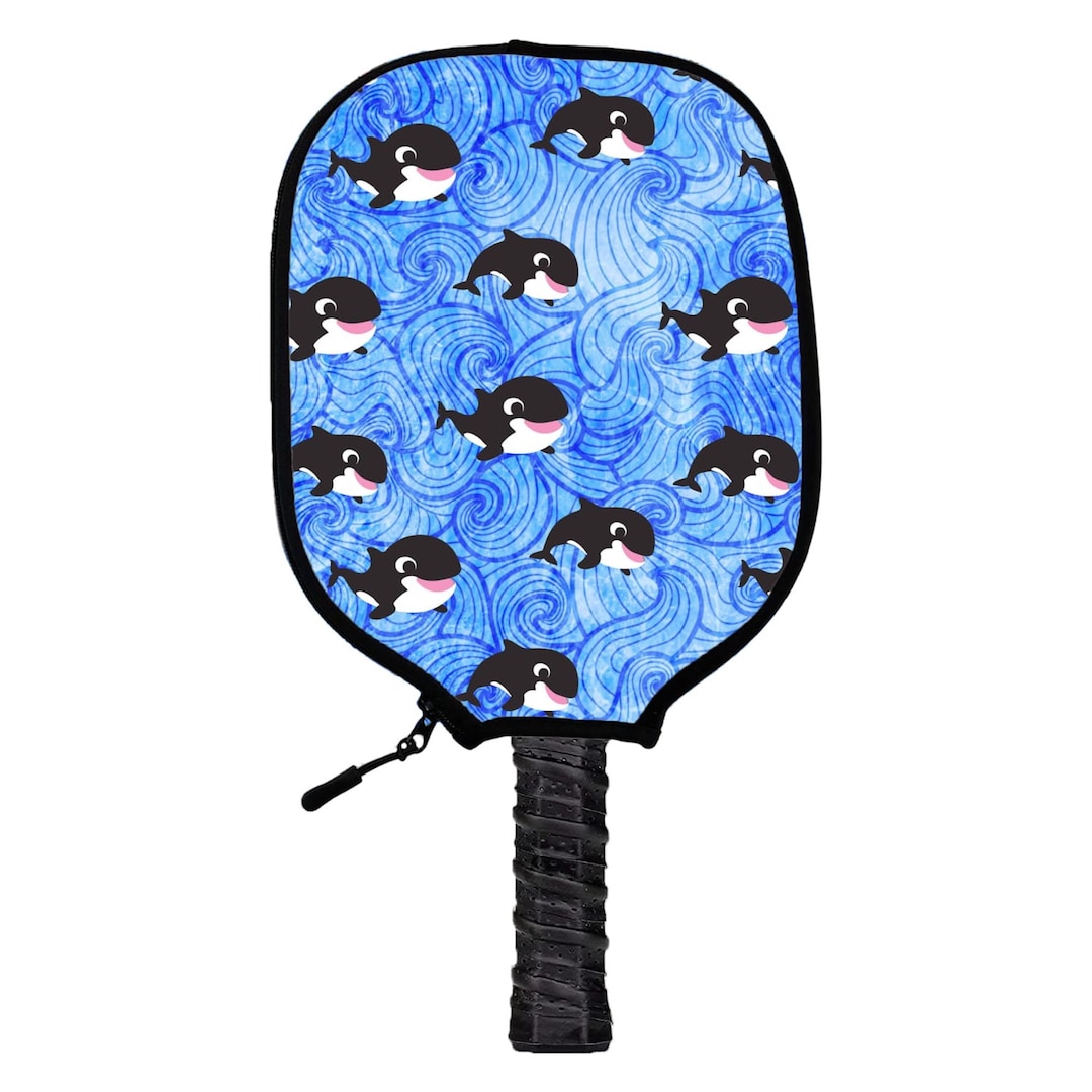 Orca Splash Pickleball Paddle Cover - Handmade Pickleball Paddle Covers ...
