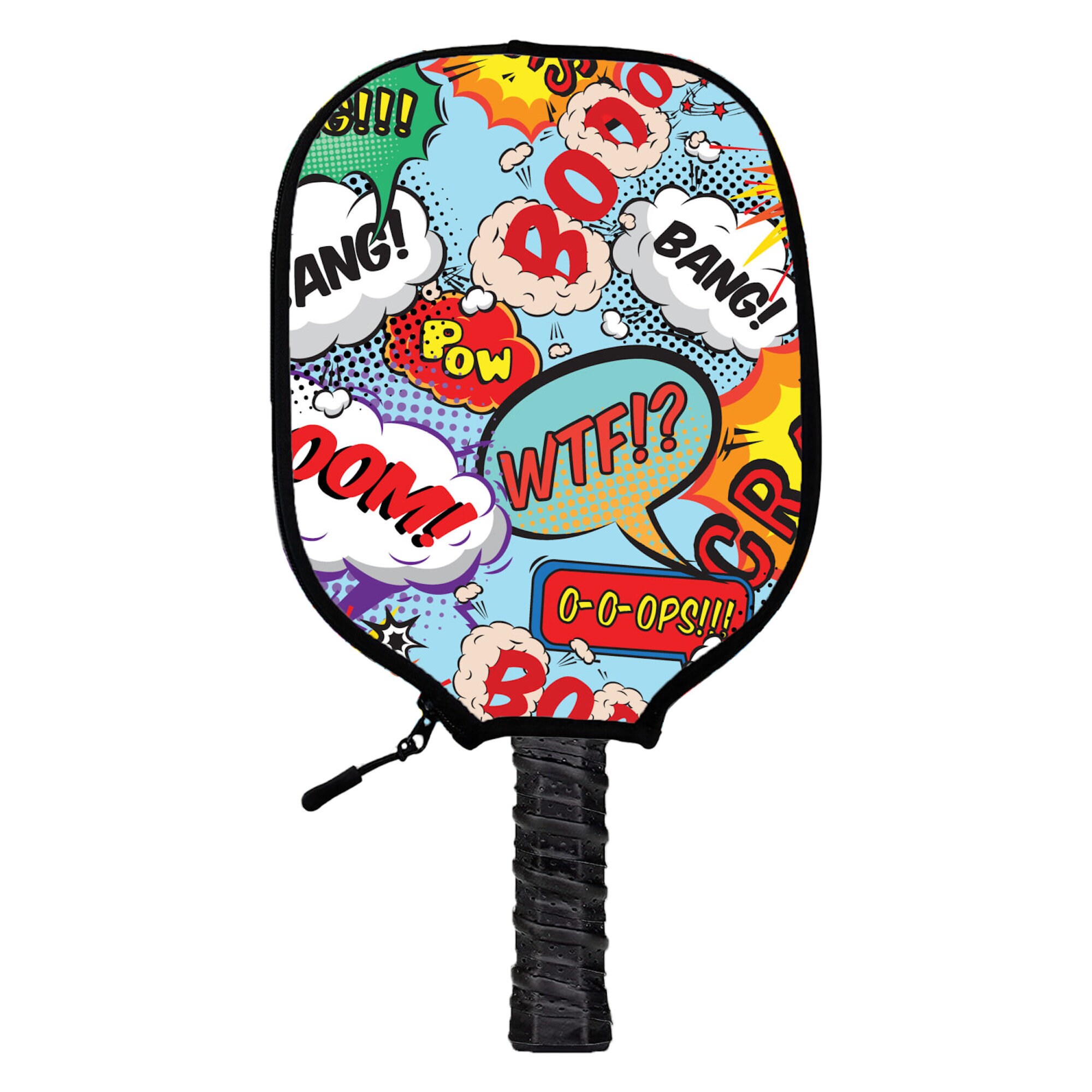 Cartoon Bubbles Pickleball Paddle Cover - Handmade Pickleball Paddle ...