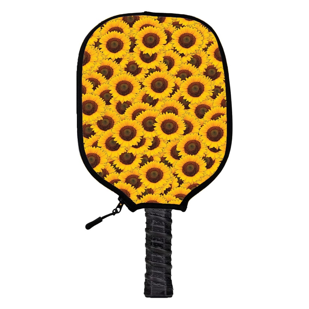 Sunflowers Pickleball Paddle Cover - Handmade Pickleball Paddle Covers ...