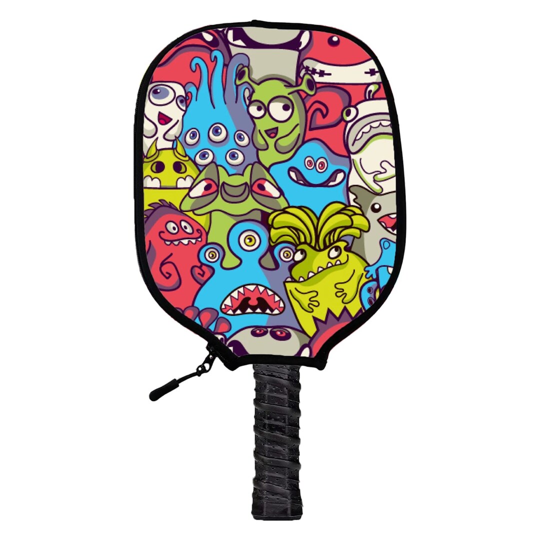 Monster Mash Pickleball Paddle Cover - Handmade Pickleball Paddle ...