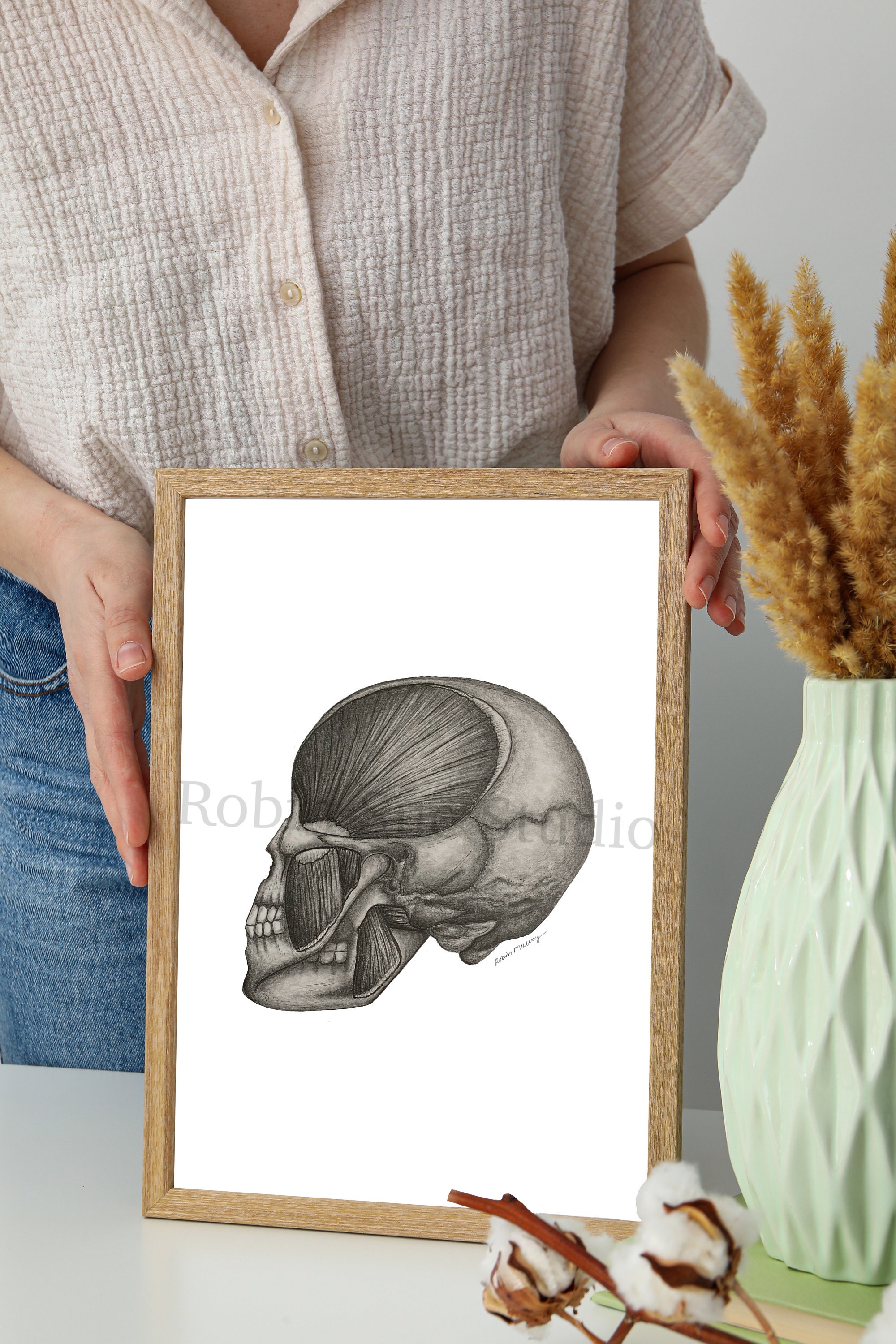 Anatomy Art TMJ Anatomy Gift for ENT Office Decor Medical Art Gift for ...