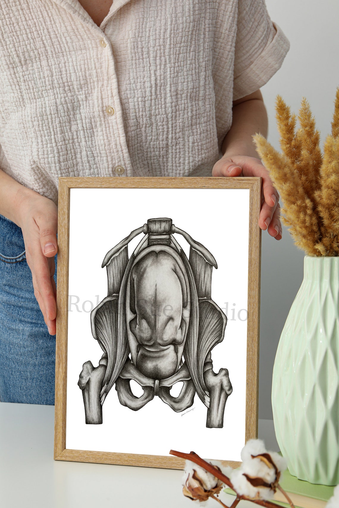 Pregnancy Art for Midwife Art for Doula Gift Pregnancy Anatomy Art for ...
