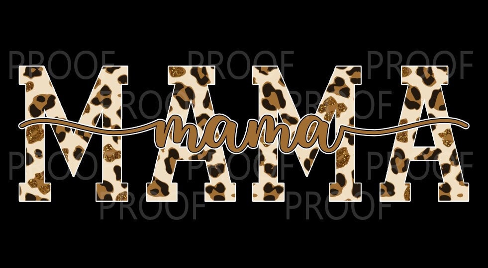 Mama Cheetah PNG Print File for Sublimation or Print, Funny Mom, Mother ...
