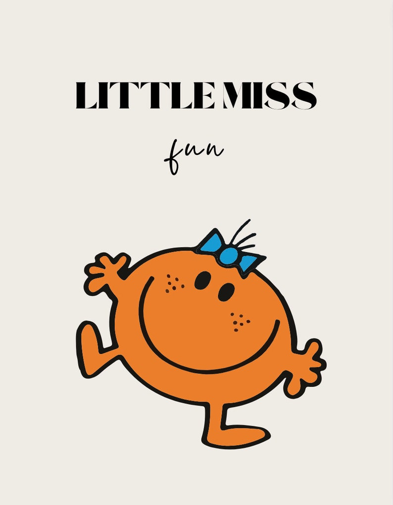 Little Miss Fun Printable Art, Kid Room Art, Modern Nursery Art ...