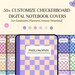 50 Checkerboard Digital Paper Checker Grid Background for Commercial ...