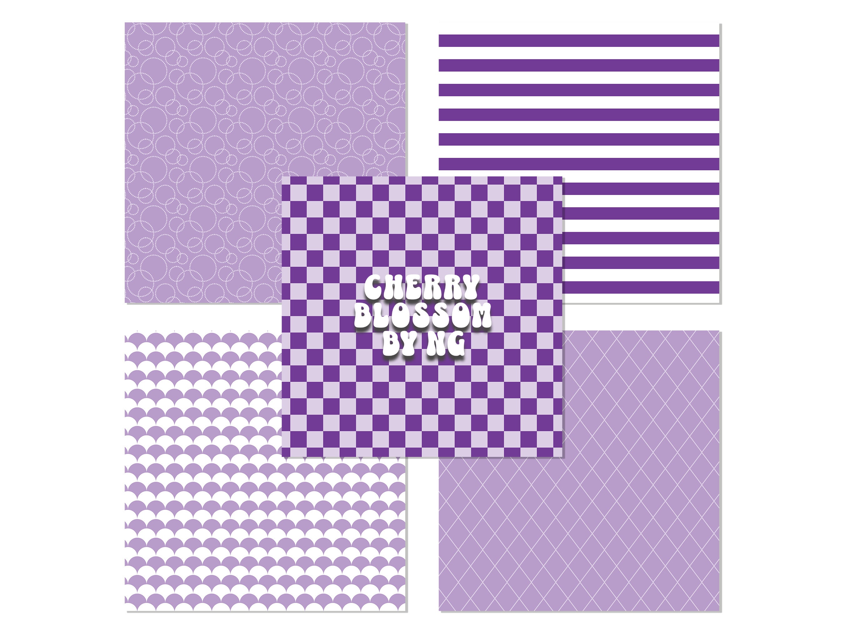 Purple Seamless Patterns, Seamless Digital Papers Pack for Surface ...