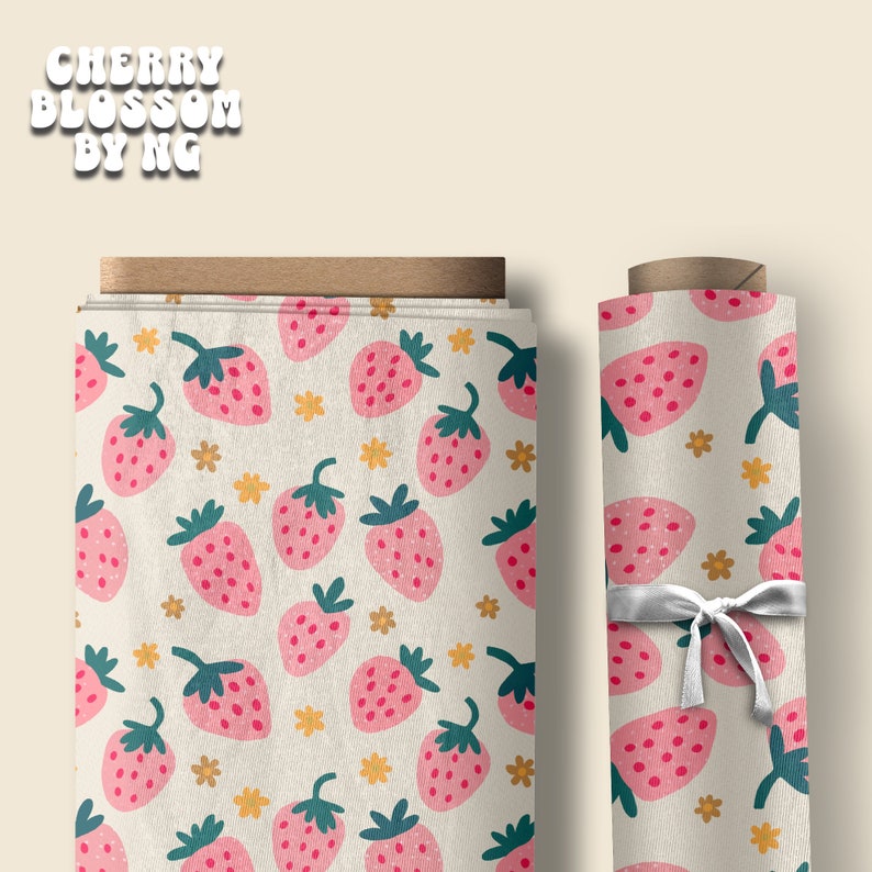 Cute Strawberry Seamless Pattern, Seamless Strawberry File, Seamless ...