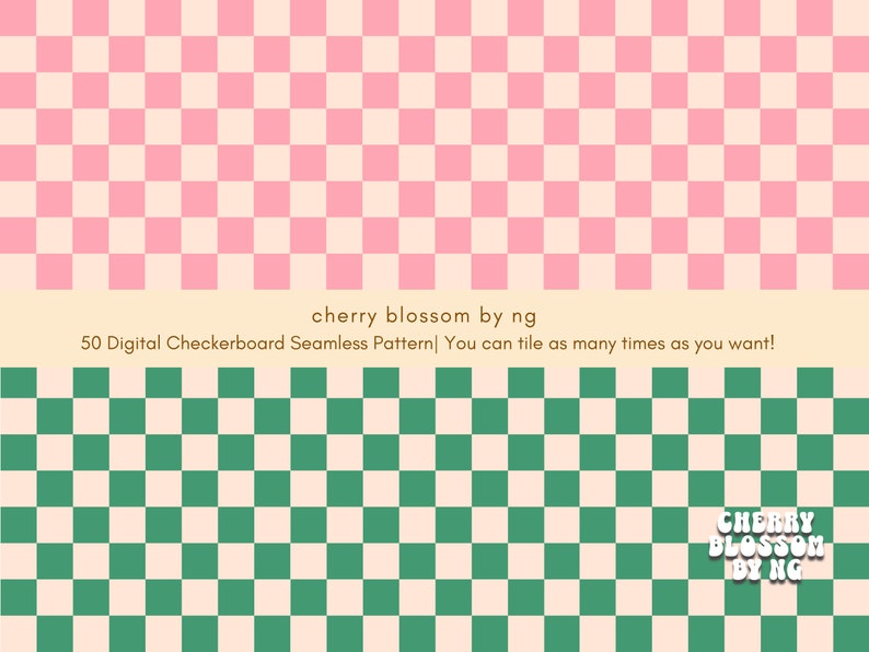 50 Pastel Checkerboard Digital Paper Checker Grid Background for ...